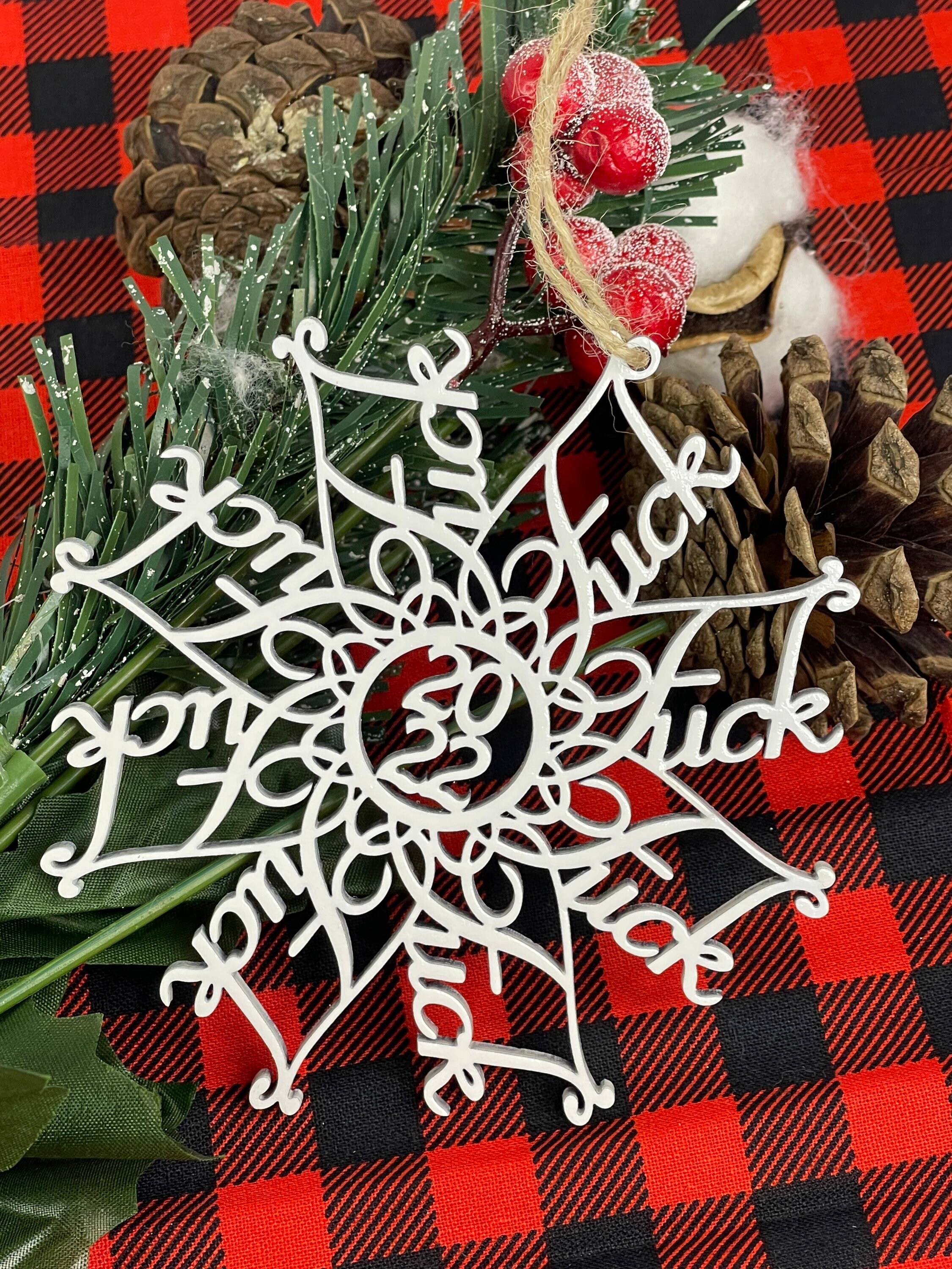 2022 Fckflake Ornament Curse Word Snowflake Ornament - Etsy