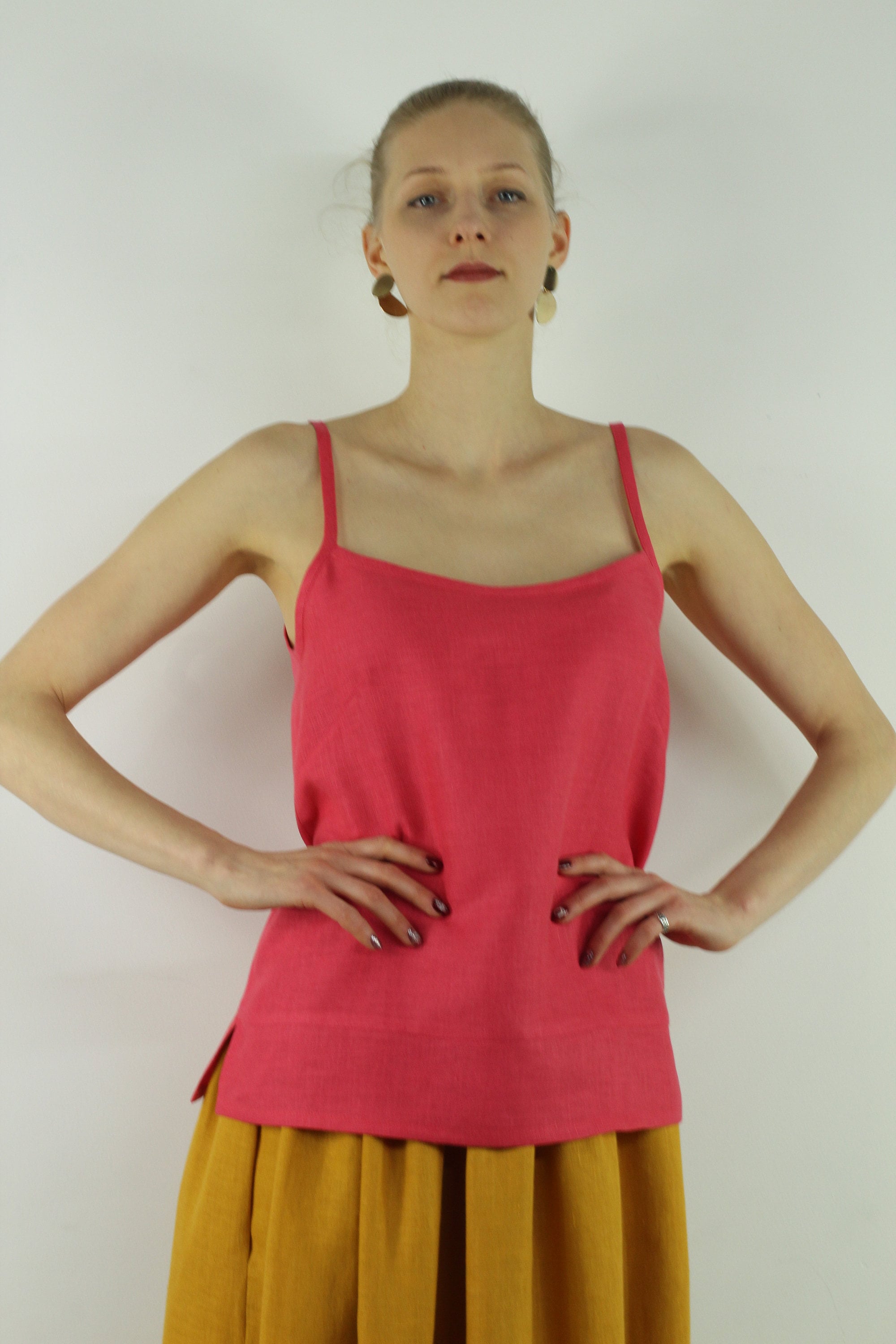 Leinen Top Größe S/ versandfertig/ LeinenBluse/ Sommer Leinen - Etsy.de