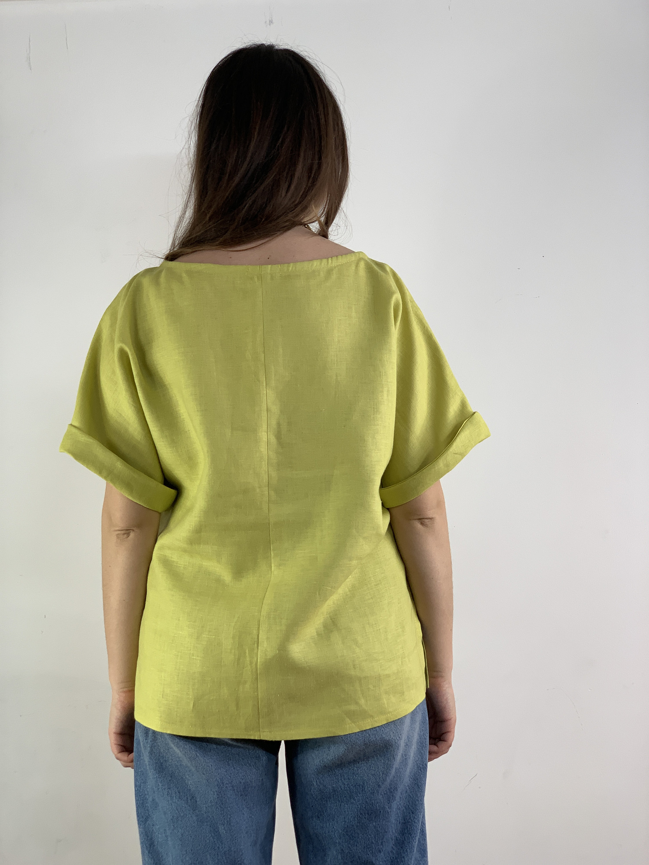 Leinen Top Größe M-L/ versandfertig/ LeinenBluse/ Sommer Leinen Top ...