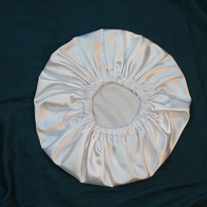 White Reversible Satin Bonnet/ Silky Satin Bonnet/ Hair Bonnet for ...