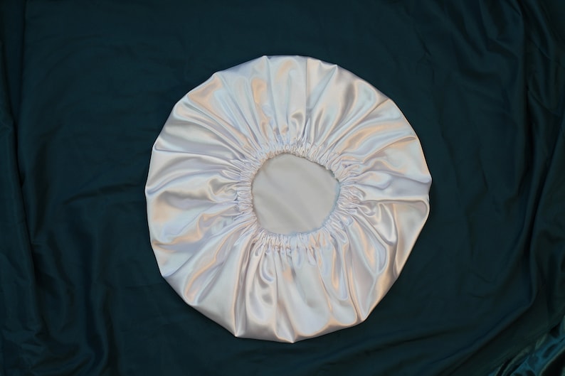 White Reversible Satin Bonnet/ Silky Satin Bonnet/ Hair Bonnet for ...