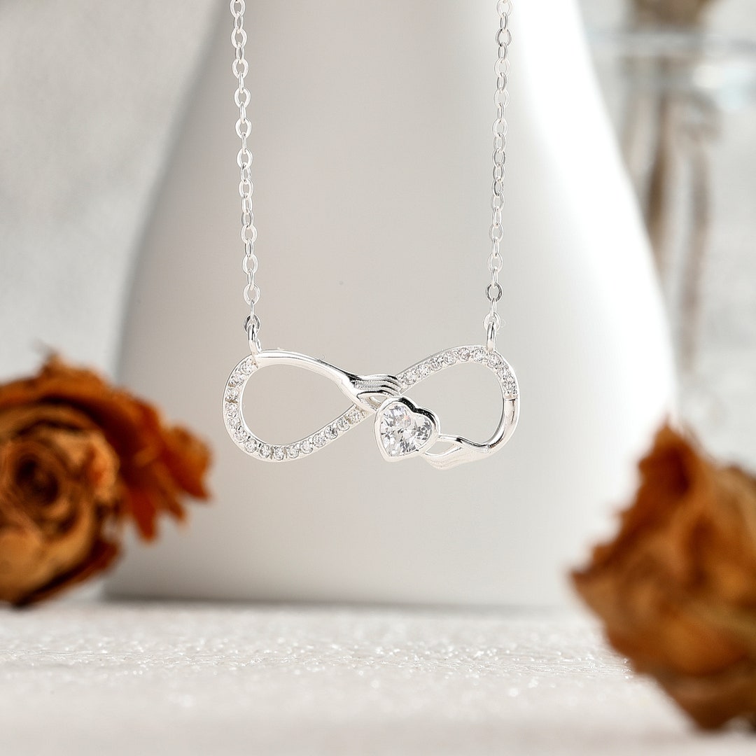 Handmade Infinity Necklace, 925 Sterling Silver Necklace, Infinity ...