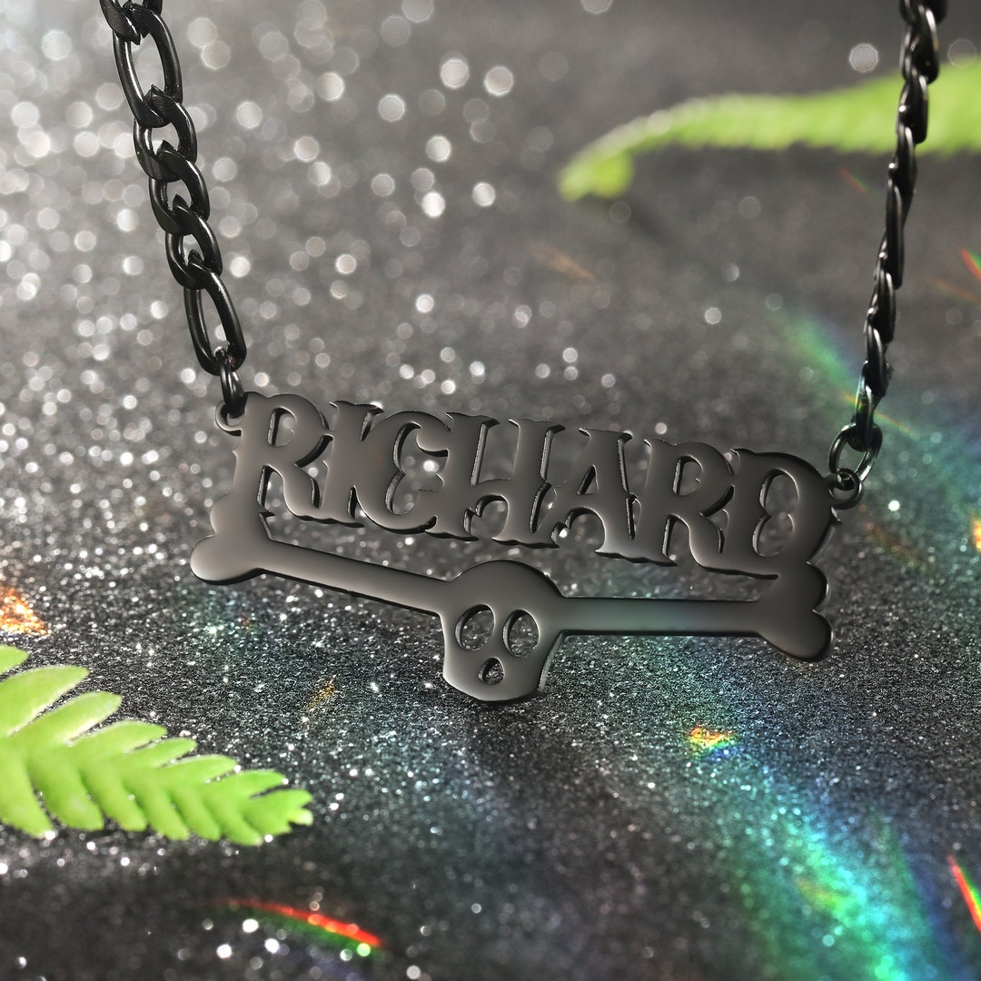 Halloween Ghost Name Necklace, Ghostface Necklace, Kids Name Necklace ...