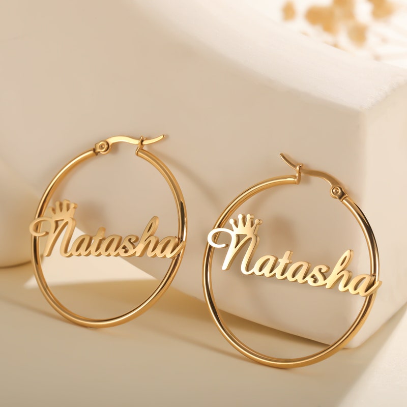 Name Hoop Earrings - Etsy