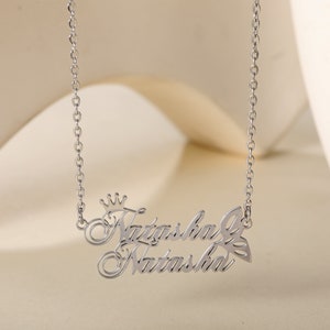 Custom Crown Name Necklace, Crown Necklace, Name Necklace, Custom ...