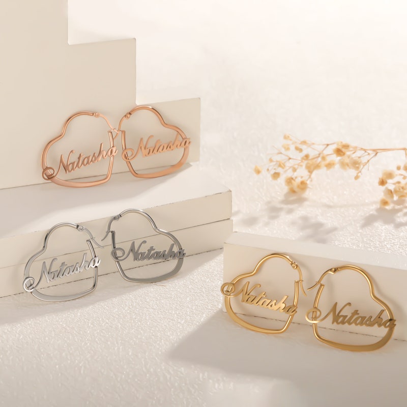 Name Hoop Earrings - Etsy