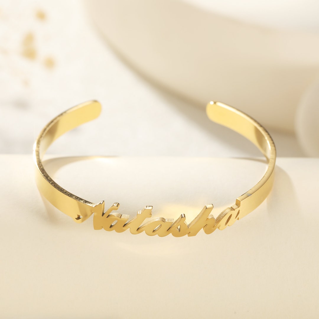 Custom Name Bangle Bracelet • Personalized Name Bracelet • Name Jewelry ...