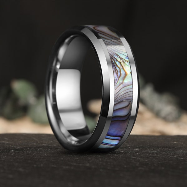 Abalone Wedding Ring - Etsy