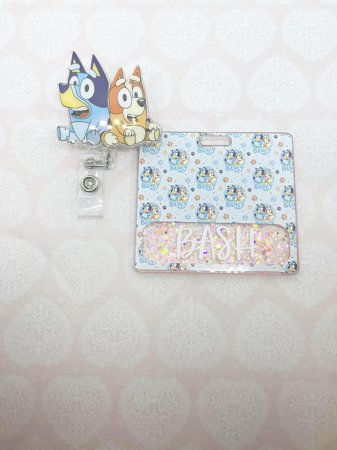 Dog Badge Buddy, Blue Dog Badge Buddy, Horizontal Badge Buddy, Id ...