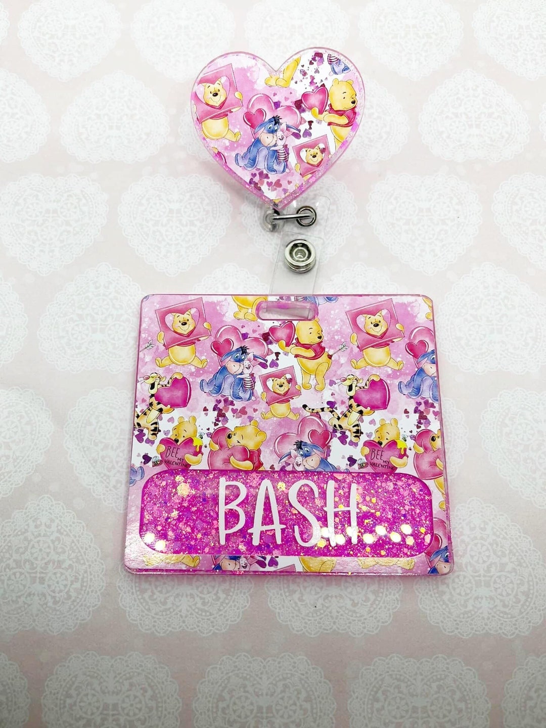 Hearts Badge Buddy, Valentines Day Badge Buddy, Vertical Badge Buddy ...