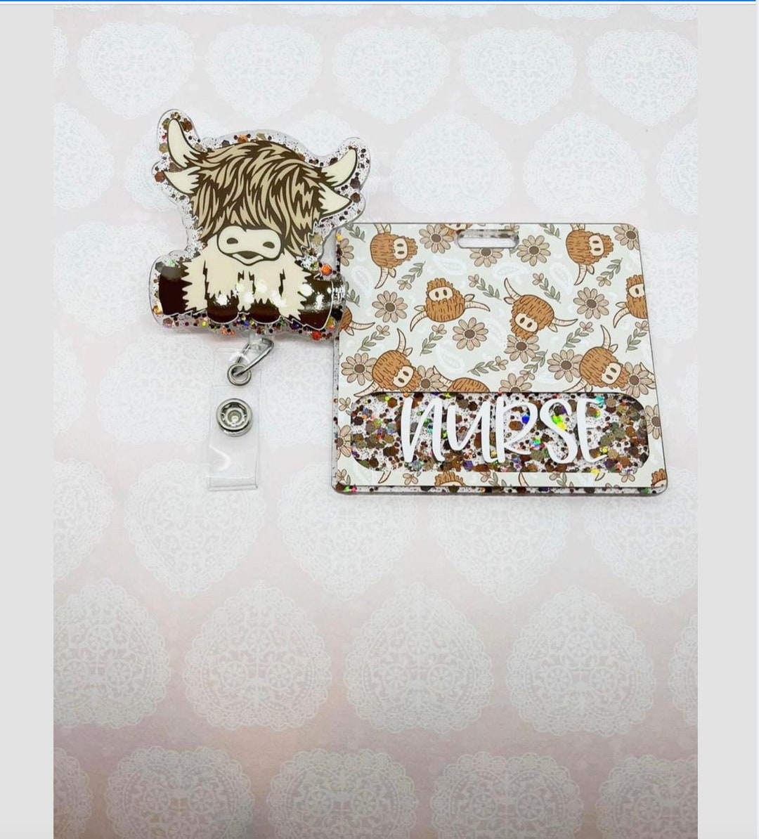 Cow Badge Reel--hyland Cow Badge Buddies--badge Buddies--farm Badge ...