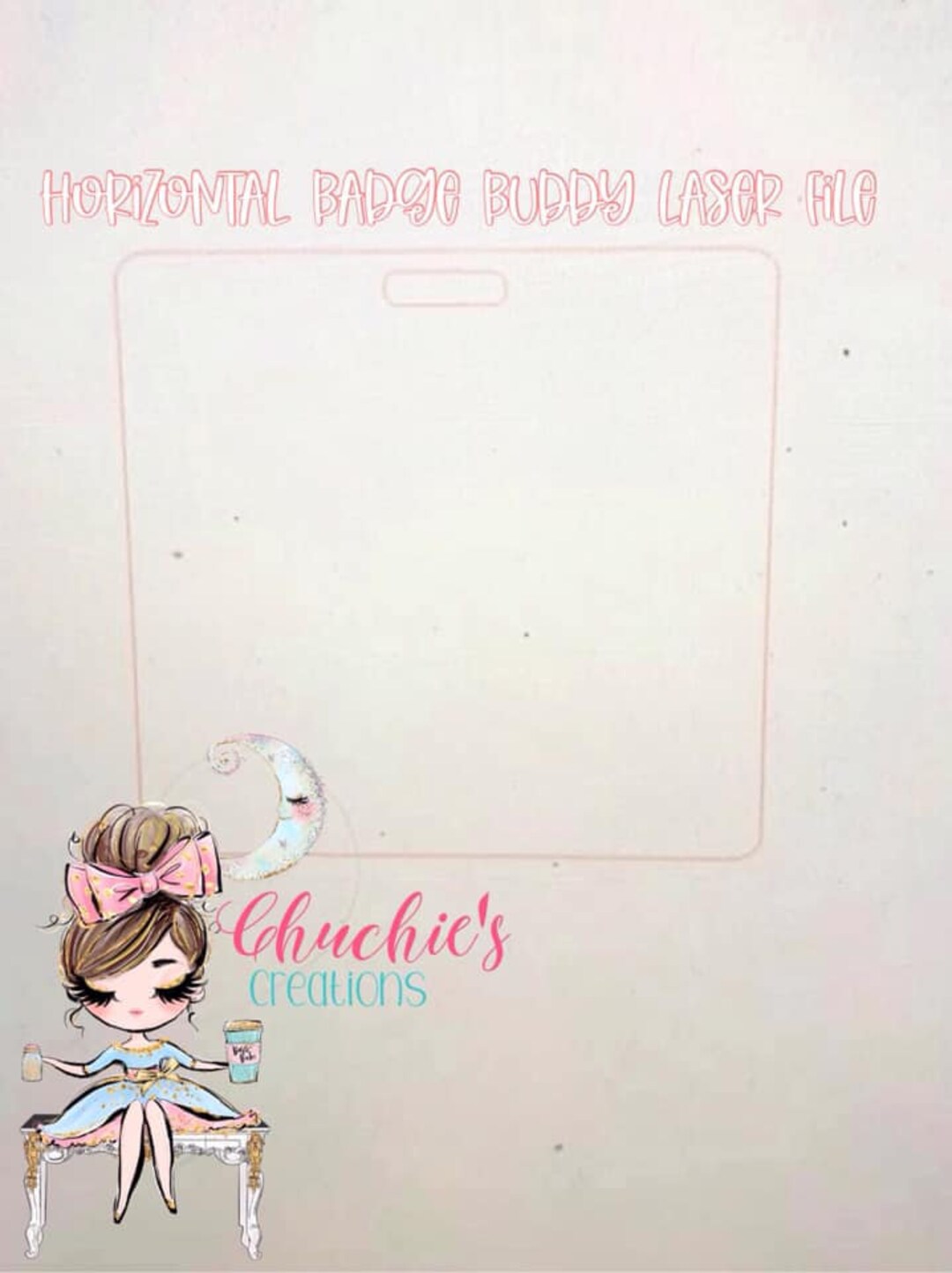 Horizontal Laser Cut Badge Buddy File--badge Buddy Files--badge Buddy ...