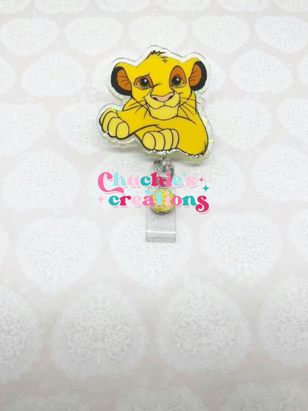 Alligator Clip Badge Reel--cute Lion Badge Reel--lion Badge Reels ...