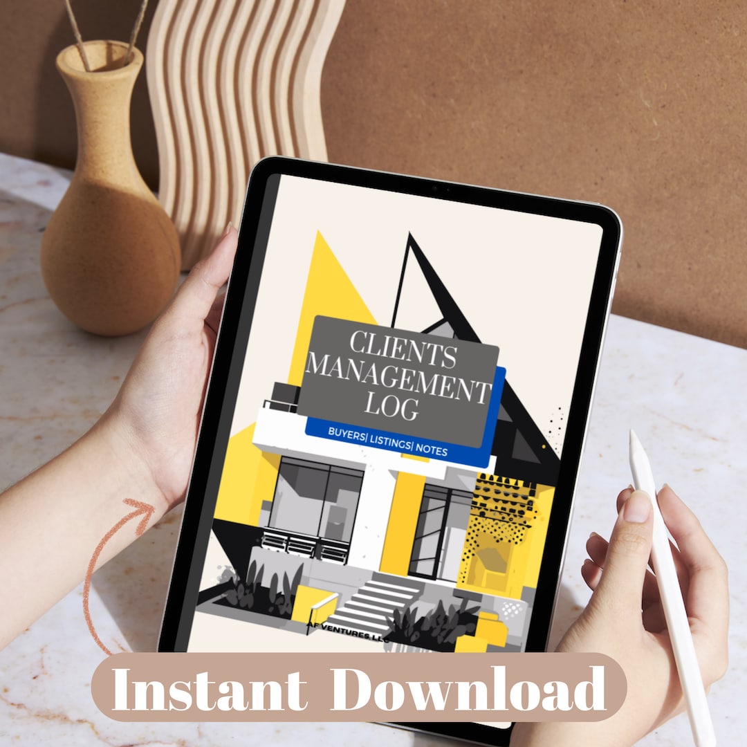 Real Estate Client Management Log Note Book, “agent Log Pro,” Writing ...
