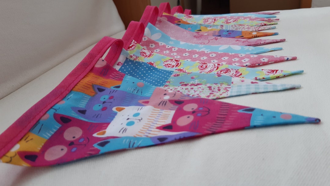 Floral Cat Bunting - Etsy