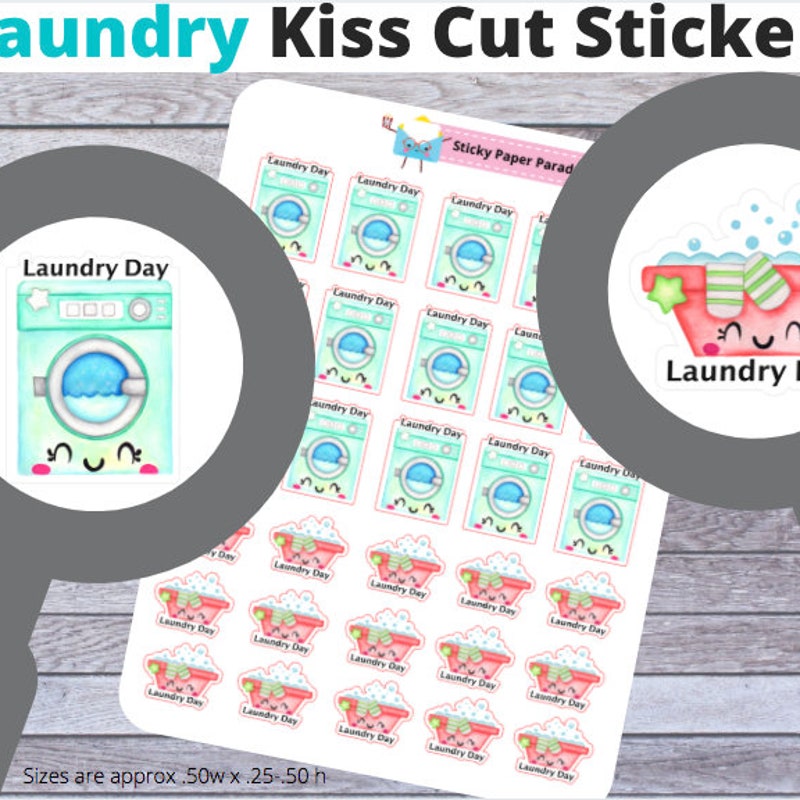 Laundry Stickers - Etsy