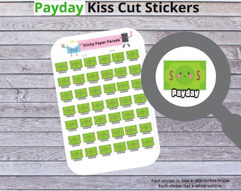 Payday Flag Planner Stickers S053 Payday Stickers for Planner, Journal ...