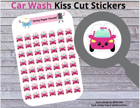 Car Wash Planner Stickers // Car Wash Stickers // Planner | Etsy