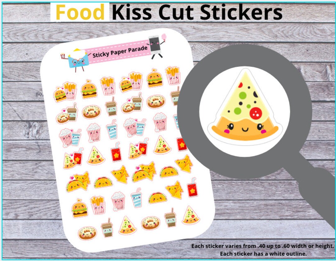 Food Planner Stickers // Fast Food Planner Stickers // Stickers // Date ...