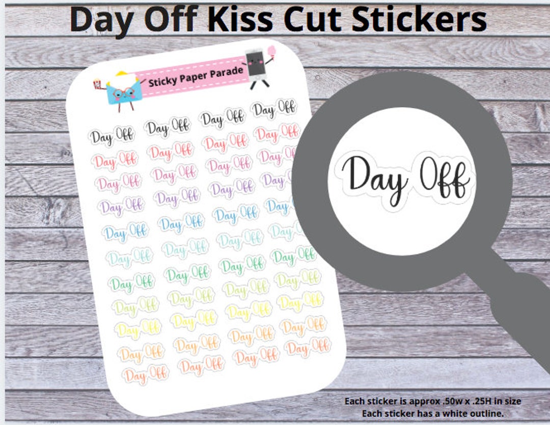 Day off Planner Stickers // Planner Stickers // Monthly - Etsy