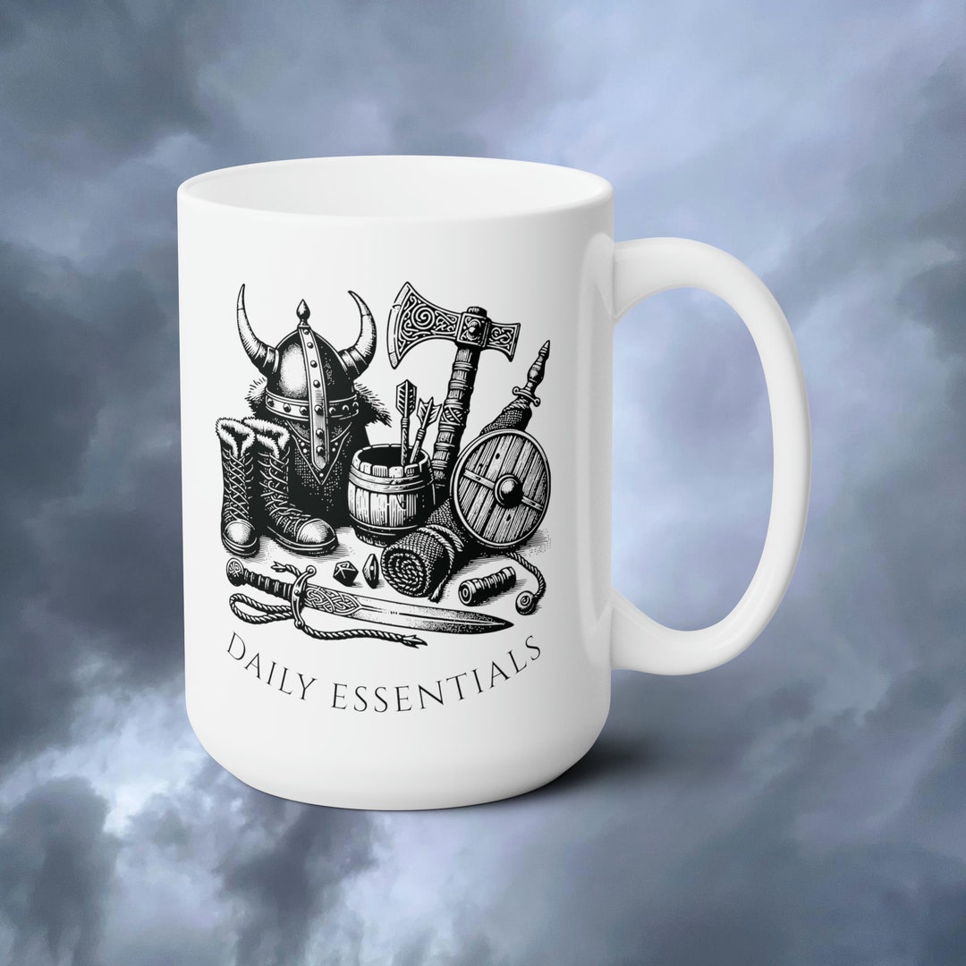 Viking Essentials Coffee Mug, Funny Viking Fan Gift - Etsy