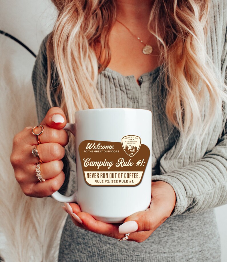 Camping Rule #1 Coffee Mug, Outdoor Adventure Gift - Etsy