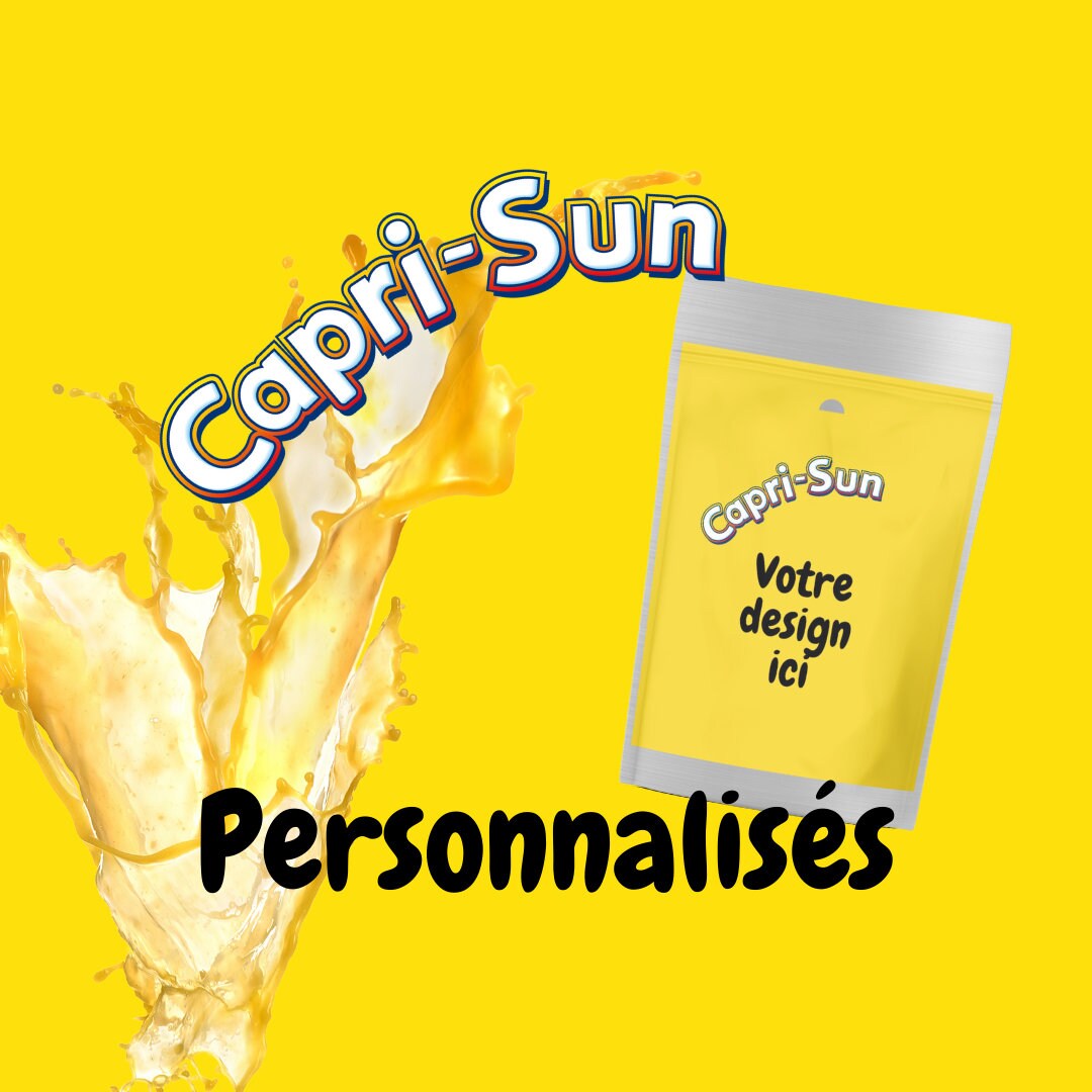 Caprisun étiquette personnalisé Anniversaire, mariage, baptême ...