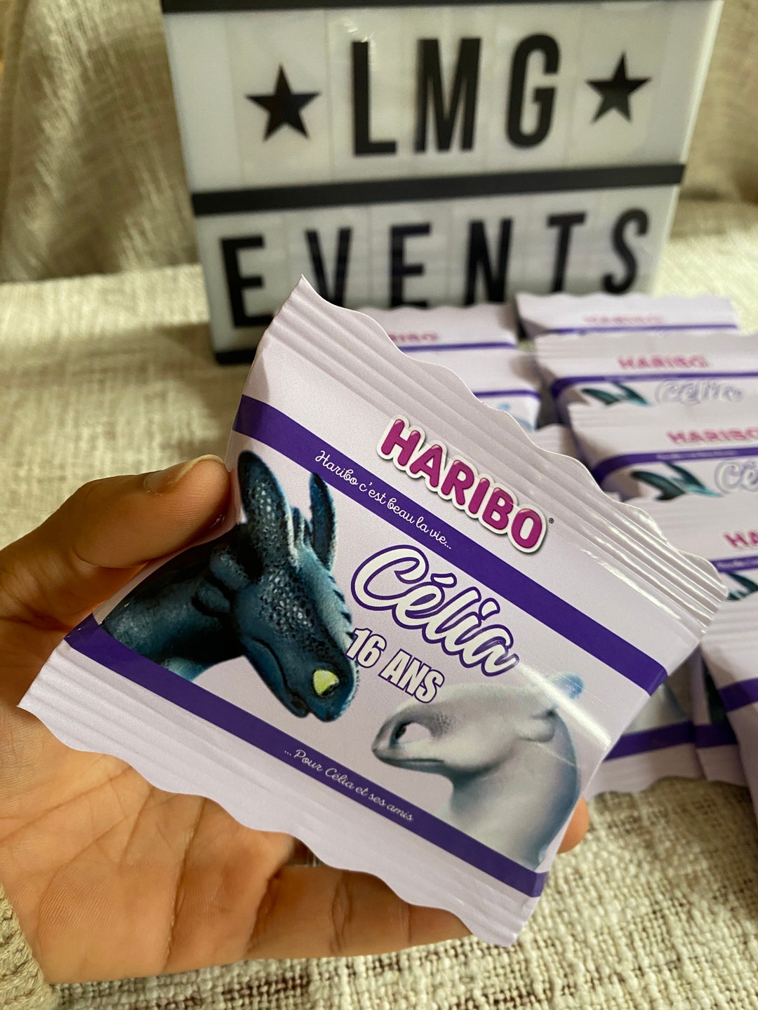 Haribo Dragibus personnalisé | Anniversaire, mariage, baptême ...