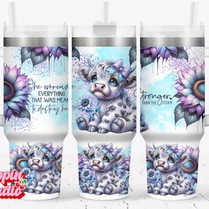 Highland Cow Positive Affirmation, 40 Oz Tumbler Wrap Self Love Mental ...