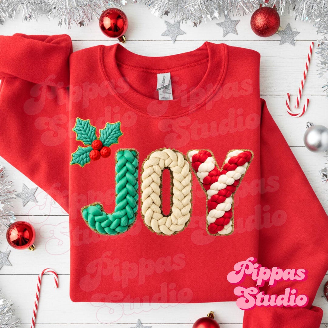 Joy Yarn Christmas PNG, Xmas Faux Yarn (digital Download) - Etsy