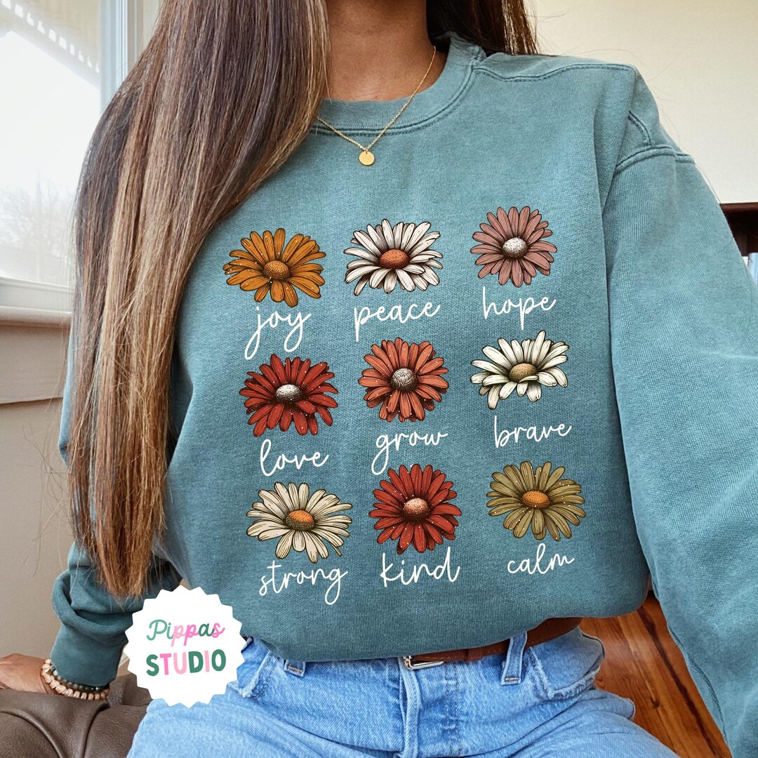 Retro Daisy Affirmation T-shirt Design PNG, Motivational PNG, Boho ...