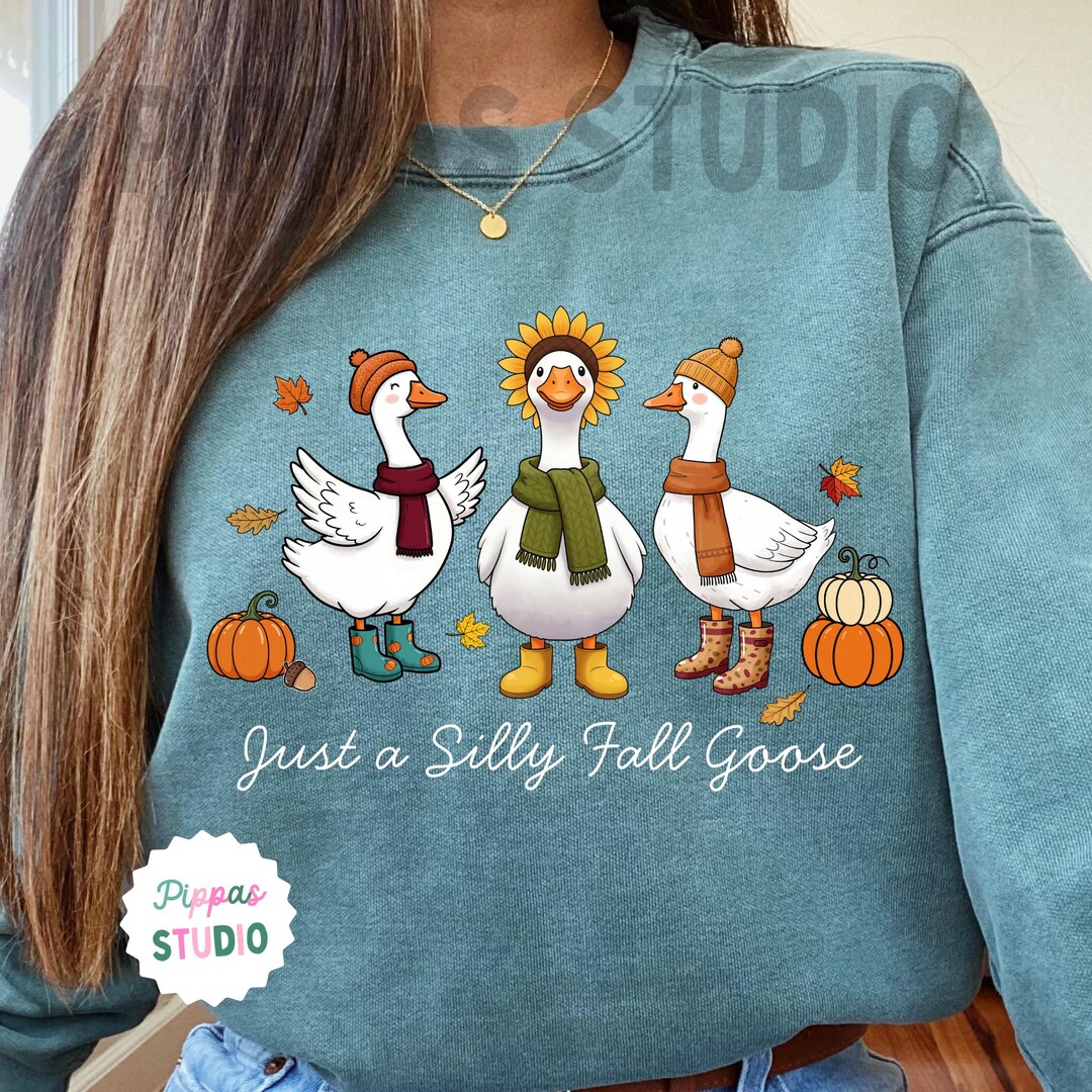 Funny Fall Goose Coquette PNG: Silly Goose Sublimation Design (digital ...