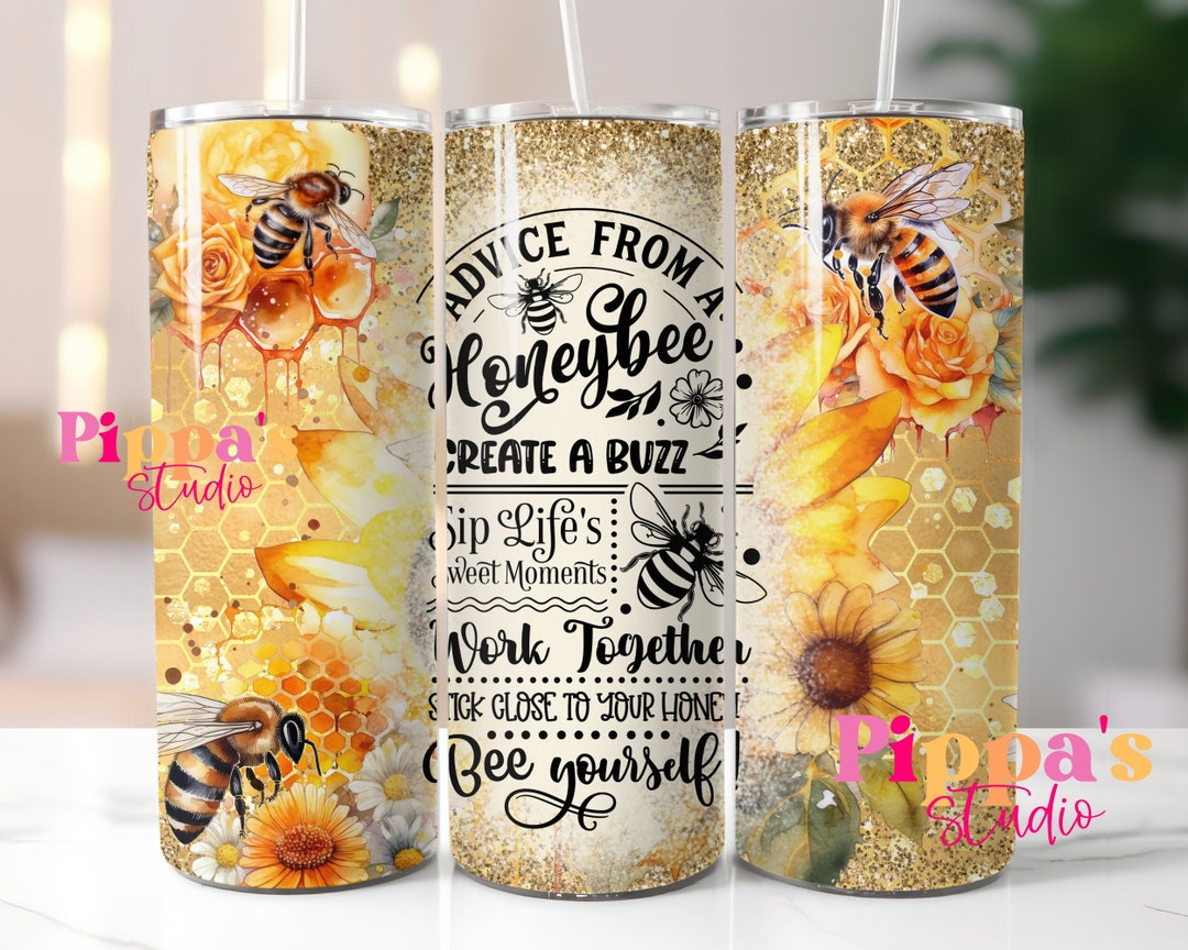 Bee 20oz Tumbler Wrap Png - Etsy