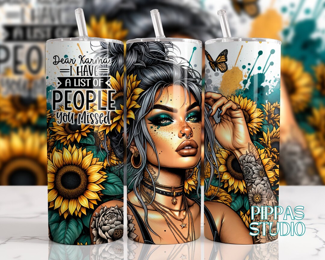 Sarcastic Karma Tumbler Wrap: 20oz Skinny Sublimation Design (PNG) - Etsy