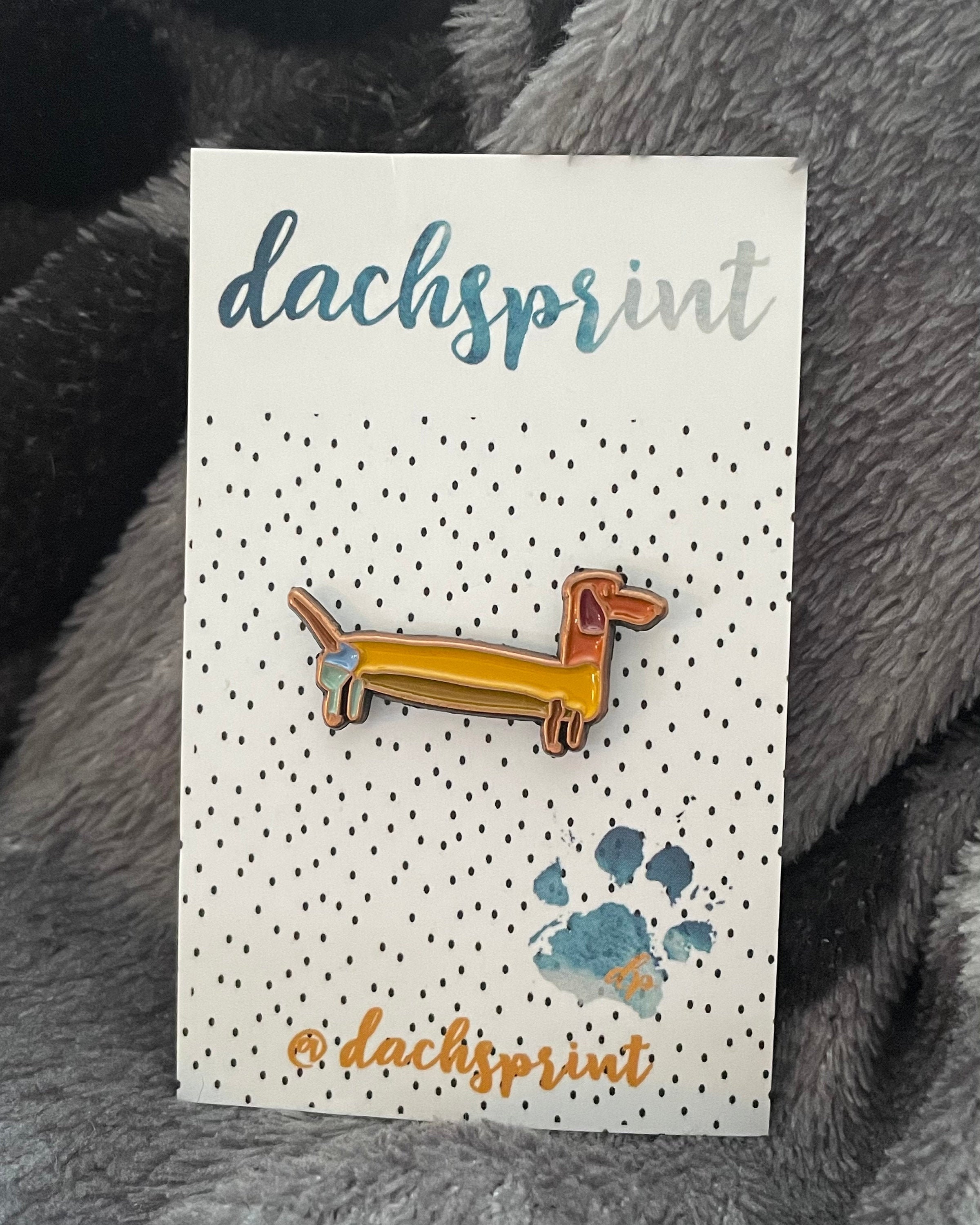 Dachshund Enamel Pin Badge - Sausage Dog Pin- Dog Gift - Dog Pin - Etsy UK