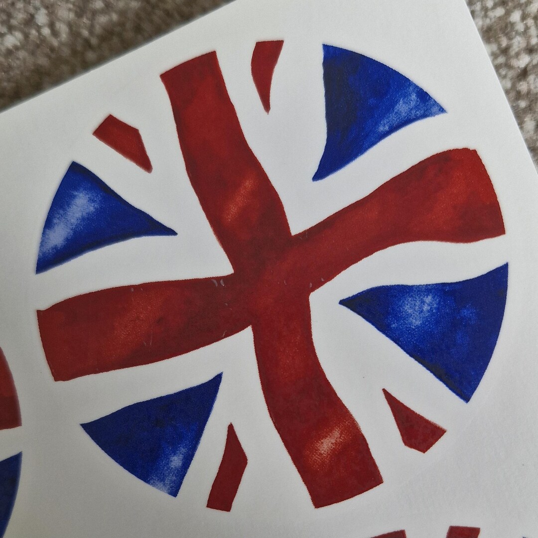 Ceramic or Glass Waterslide Decal - Flag Roundel, Red Clear, White ...