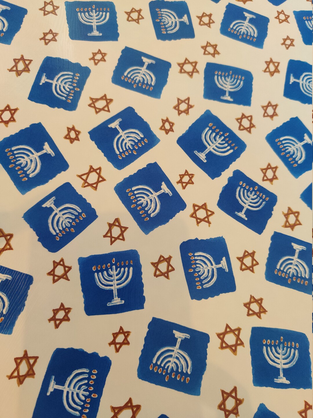 Ceramic or Glass Waterslide Decal - Menorah and Star of David Pattern ...