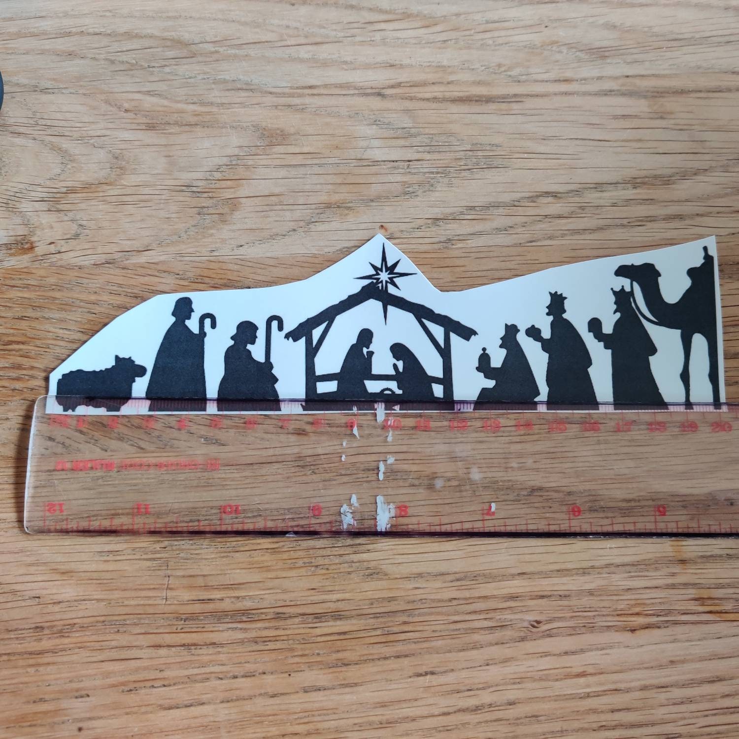 Nativity Scene Waterslide Decal. Manger, Star, Angel, Baby Jesus, Mary ...