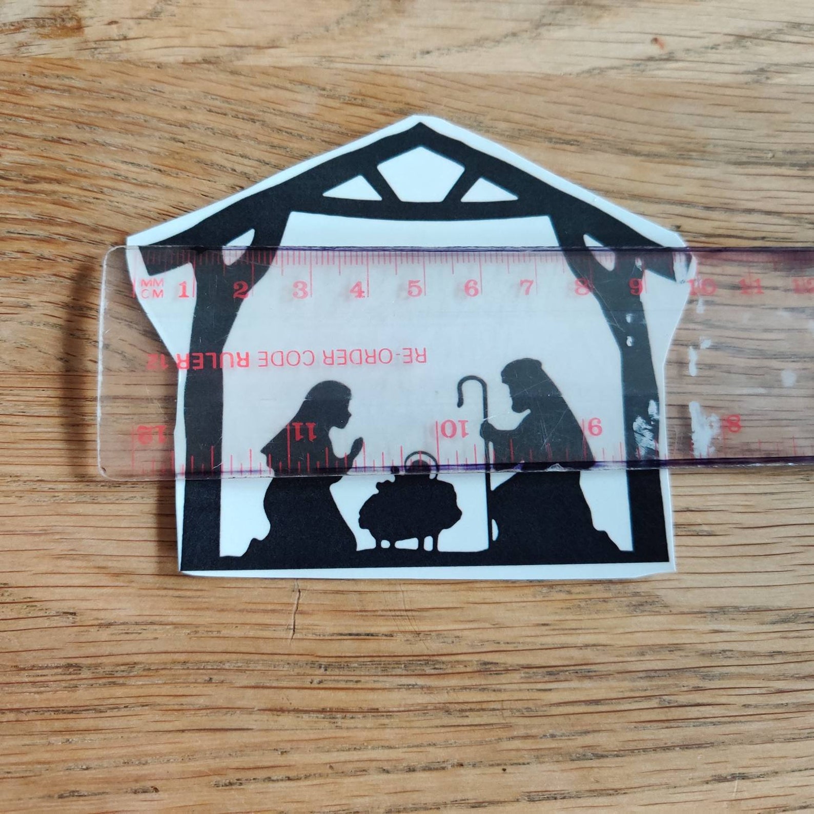Nativity Scene Waterslide Decal. Manger, Star, Angel, Baby Jesus, Mary ...