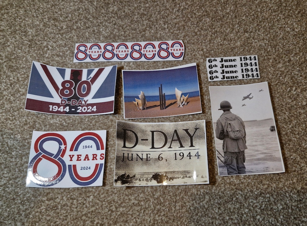 D-day, 80 Years, Ceramic or Glass Waterslide Decal. Anniversary ...
