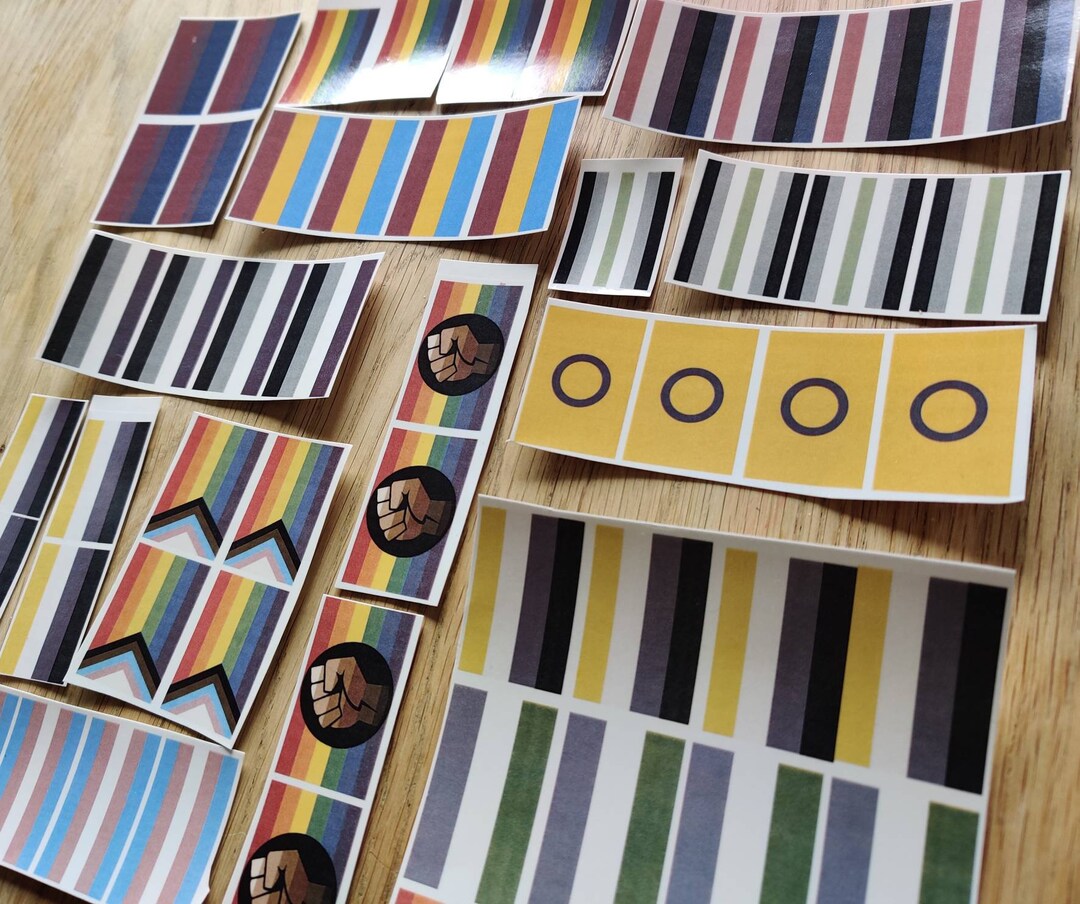 Mini Pride Flags - Waterslide Decal, for Use in Glass or Ceramic Kilns ...