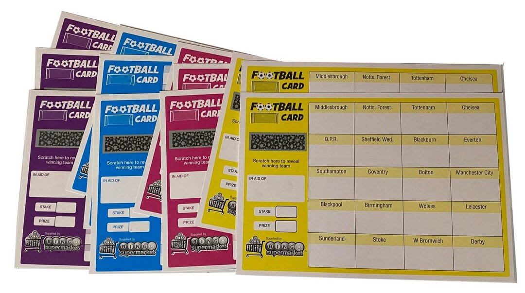 FOOTBALL SCRATCH CARDS 20304080 Team Fundraising Scratch - Etsy Sweden