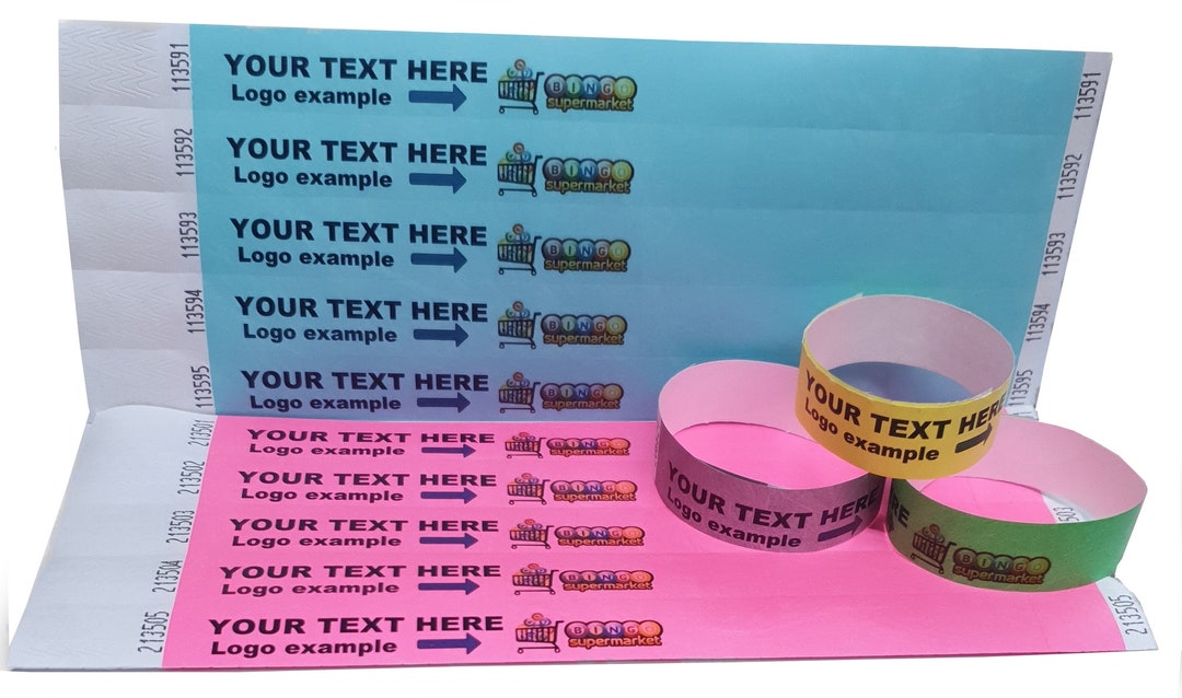 Custom Printed Tyvek Wristbands: Sequentially Numbered Event Security ...