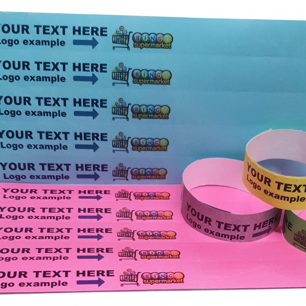 Custom Print Paper Wristbands - Etsy