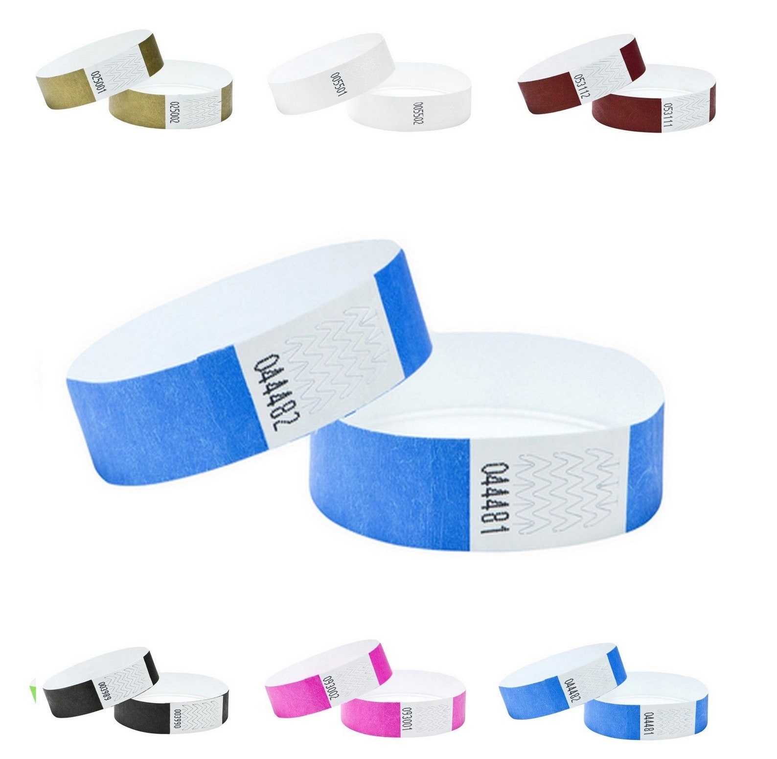 Plain Wristbands Security Events ID Parties Crowd Control Tyvek 19mm ...