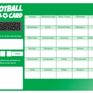 FOOTBALL SCRATCH CARDS 20304080 Team Fundraising Scratch | Etsy