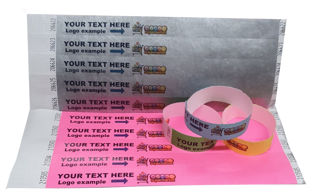 Printed Tyvek Wristbands: Waterproof Party & Event Security - Etsy