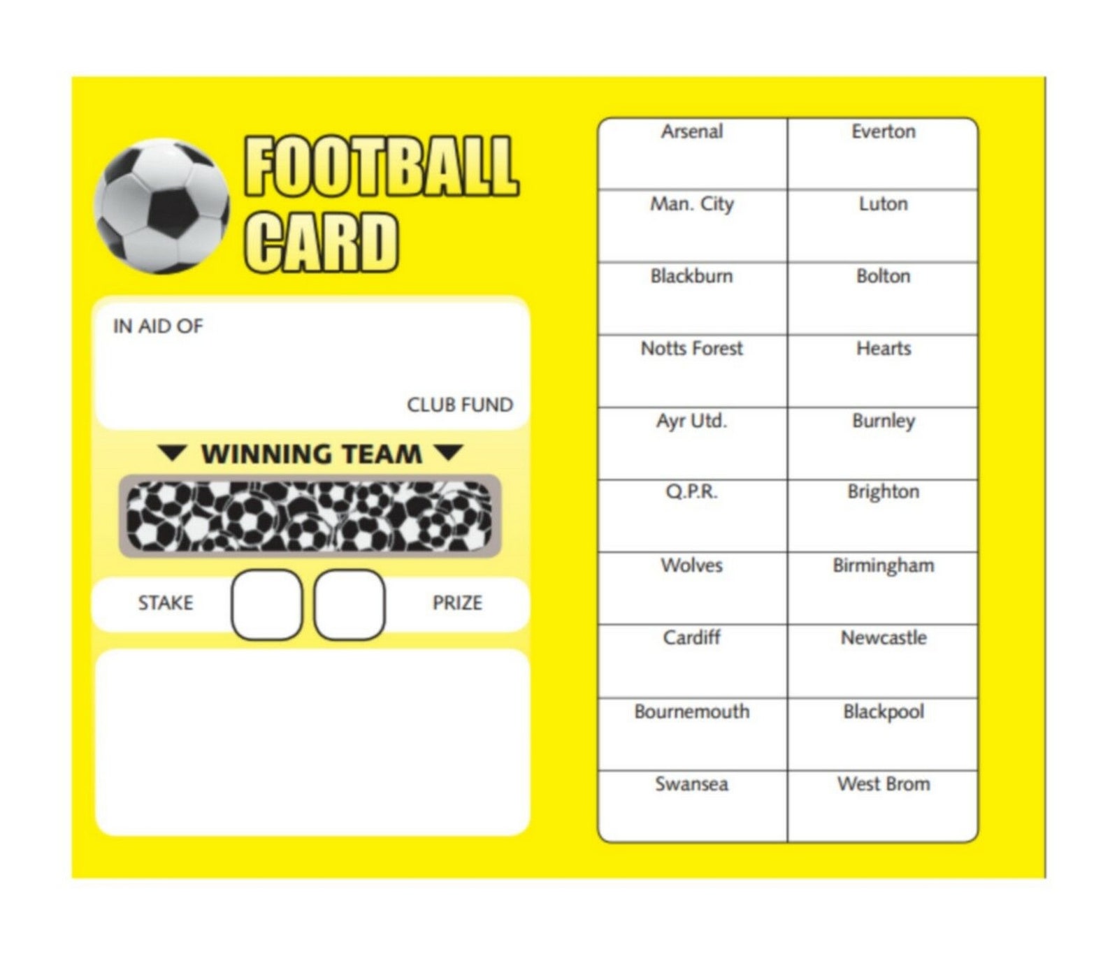 FOOTBALL SCRATCH CARDS 20304080 Team Fundraising Scratch | Etsy