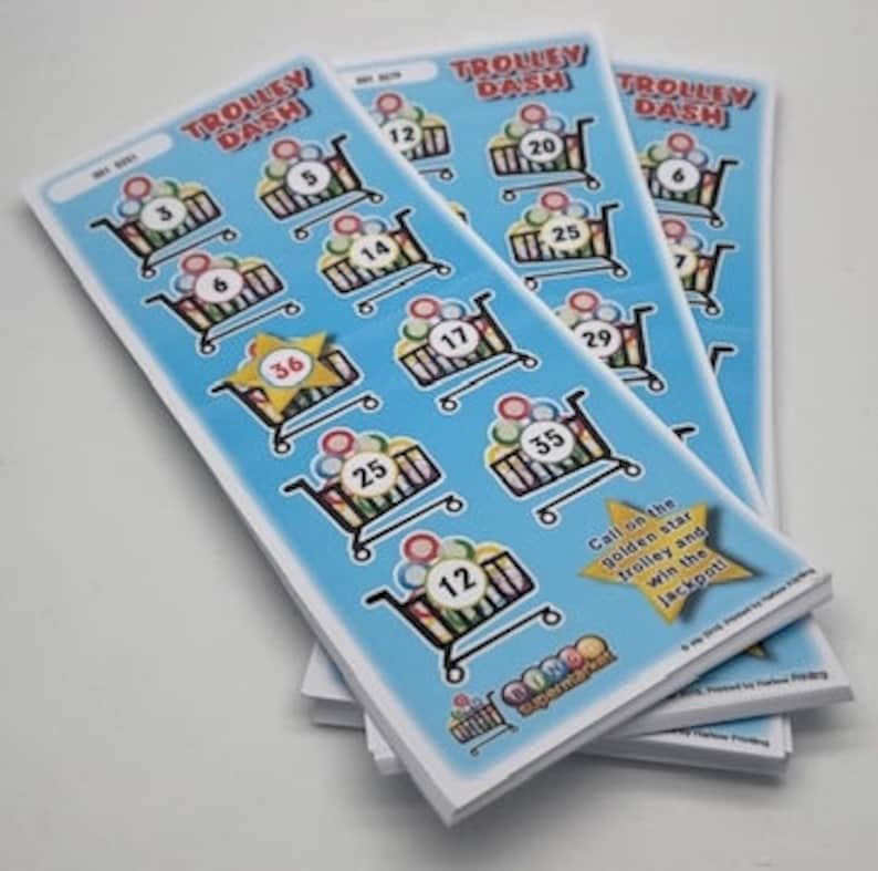 Sticky 13, Trolley Dash Hoy Bingo Hit the Top Novelty Games 100 Tickets ...