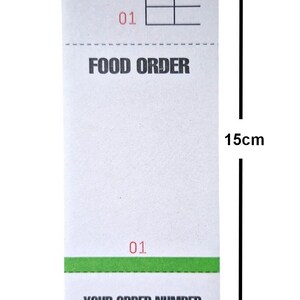 Food Order Pads Numbered 1-100 Pack Coloured Bar Restaurant Cafe Waiter ...